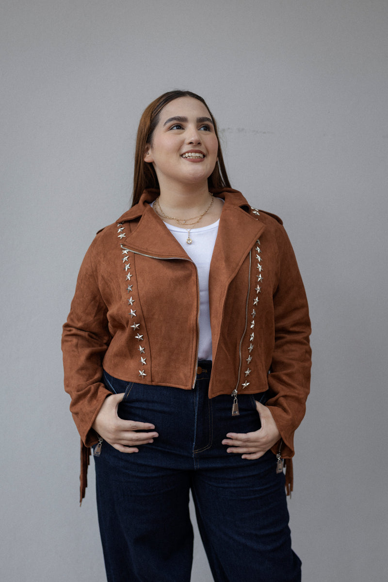Chamarra de Gamusa con barbas – MF Maria Ferre